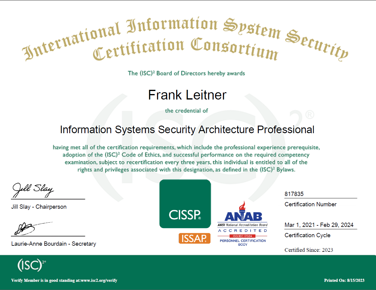 Buy Cissp Certificate Online - Cissp Certificate for Sale